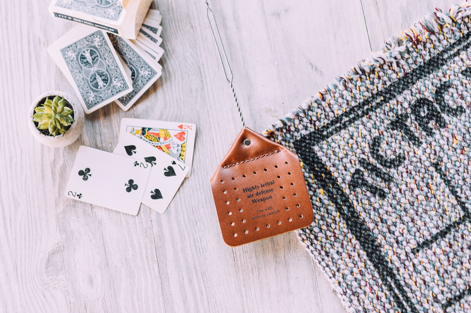 Leather Fly Swatter With Stainless Steel Handle - Etsy