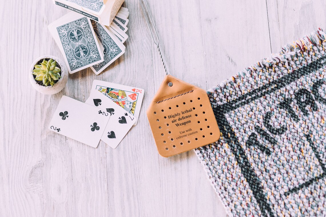 Leather Fly Swatter With Stainless Steel Handle - Etsy