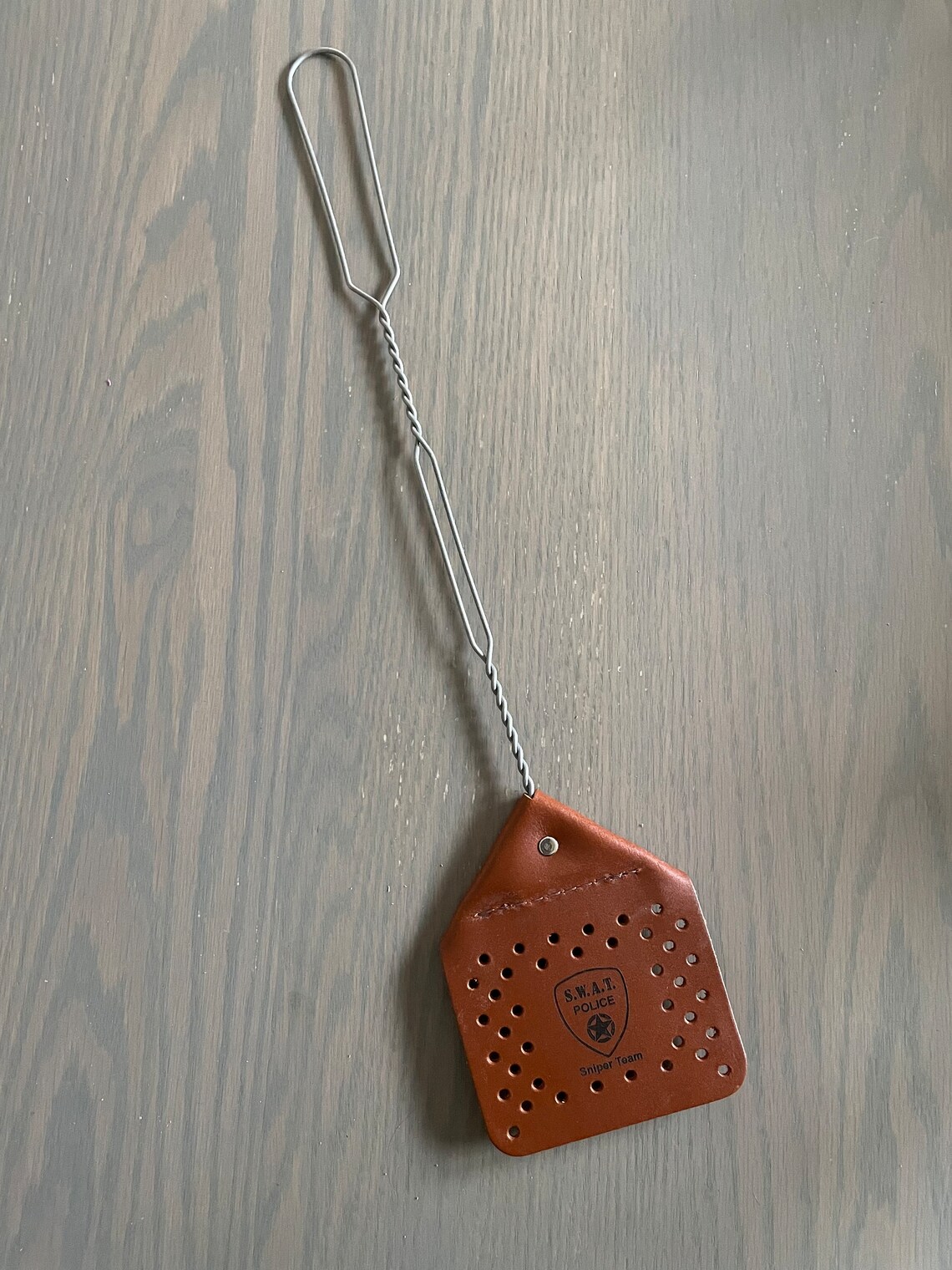 Leather Fly Swatter // Heavy Duty // Laser Engraved // S.W.A.T. Police ...