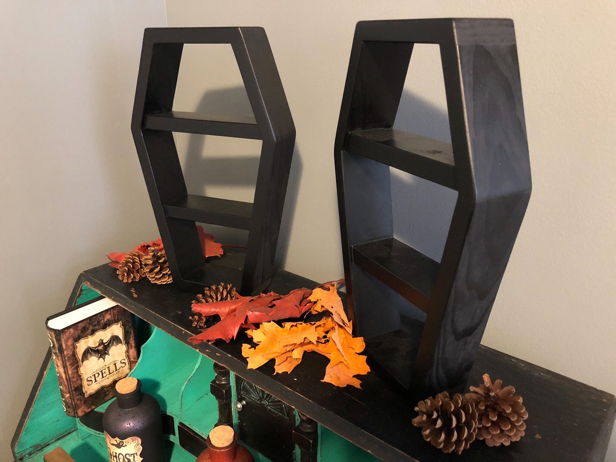 Coffin Wall Shelf Coffin Display Shelf Collectible Shelving | Etsy