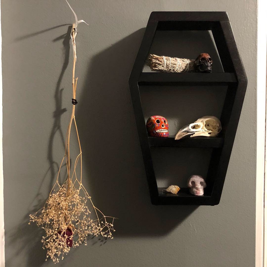 Coffin Wall Shelf Coffin Display Shelf Collectible Shelving | Etsy