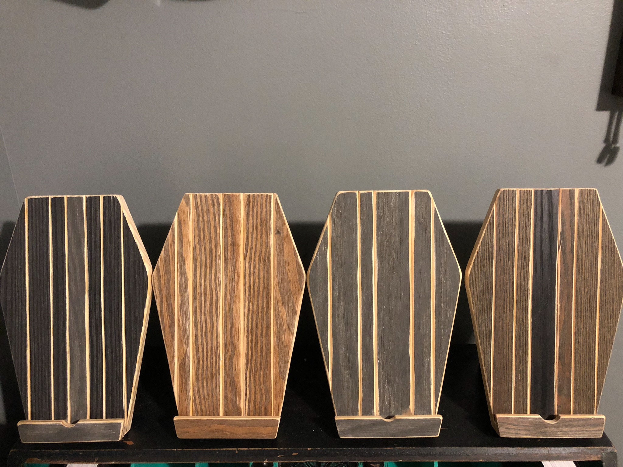 Coffin Shaped Rustic Wooden iPad Stand Tablet-Holder | Etsy