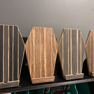 Coffin Shaped Rustic Wooden iPad Stand - Tablet-holder- Kitchen Tablet ...