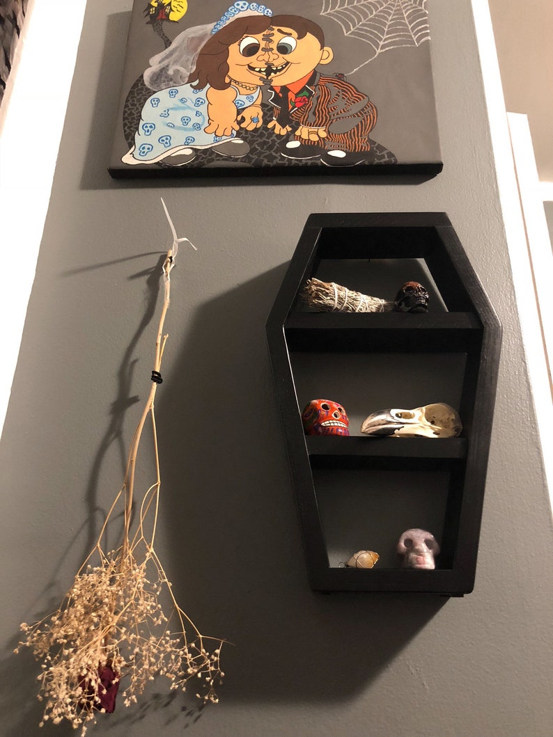 Coffin Wall Shelf Coffin Display Shelf Collectible Shelving | Etsy