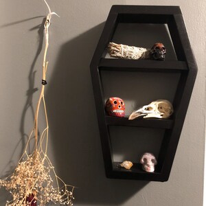 Coffin Wall Shelf, Coffin Display Shelf, Collectible Shelving ...