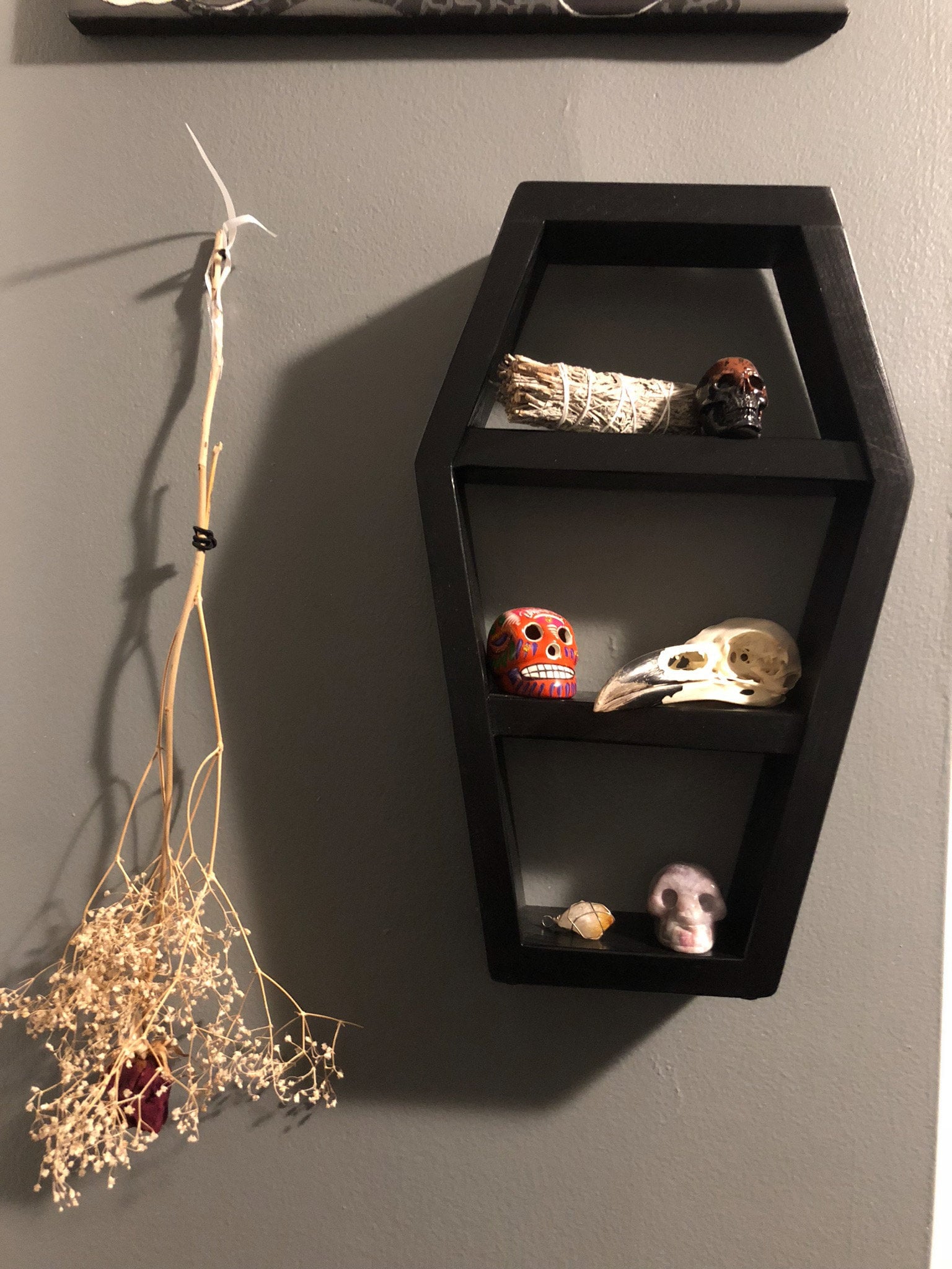 Coffin Wall Shelf Coffin Display Shelf Collectible Shelving | Etsy