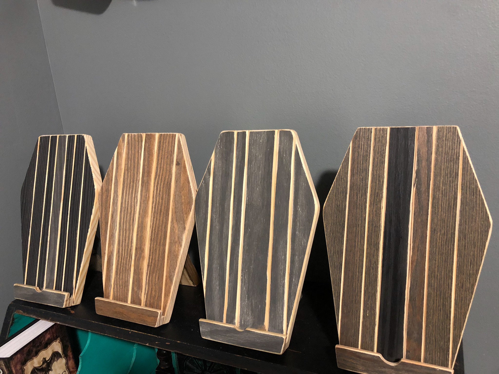 Coffin Shaped Rustic Wooden iPad Stand Tablet-Holder | Etsy