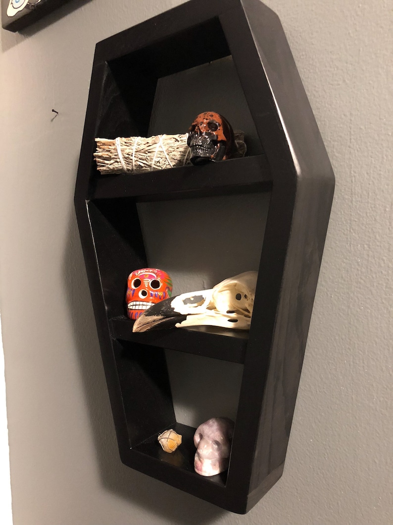 Coffin Wall Shelf Coffin Display Shelf Collectible Shelving | Etsy