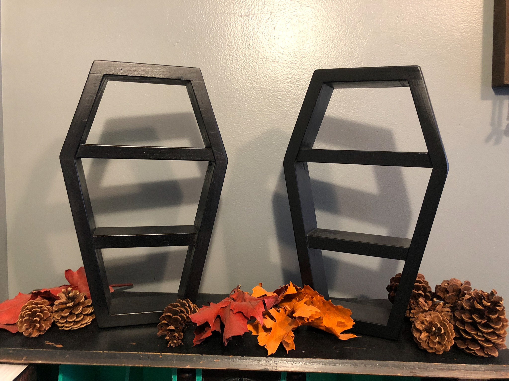 Coffin Wall Shelf Coffin Display Shelf Collectible Shelving | Etsy