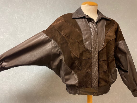 Bat Wing Leather and Suede Jacket // Made in Argentin… - Gem
