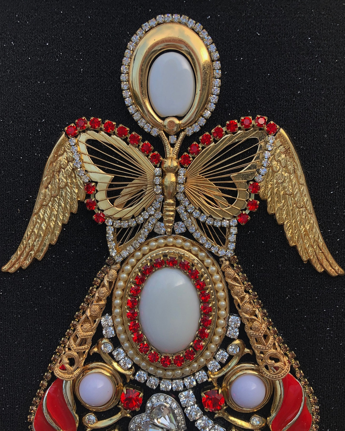 Guardian Angel Framed Jewelry Art Home Decor With Vintage Jewelry in ...