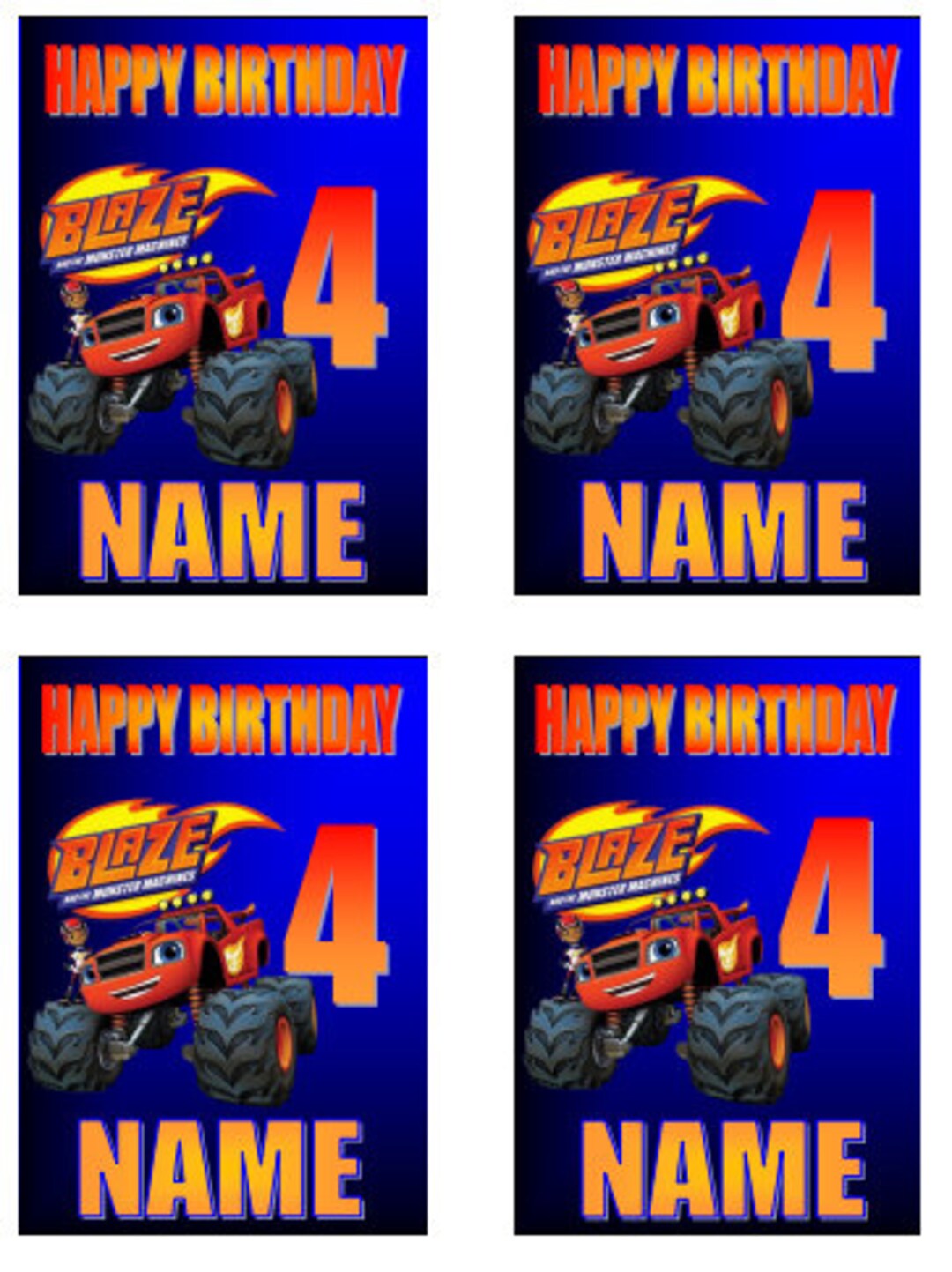 Blaze the Monster Truck Capri Sun Label, Monster Truck, Monster Machine ...