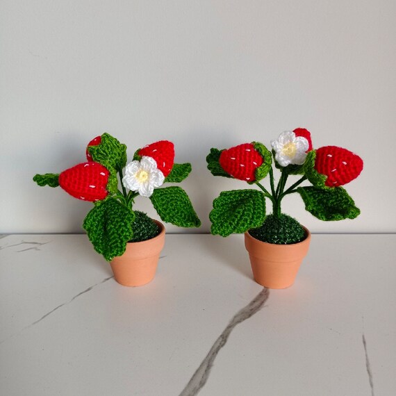 Mini Crochet Amigurumi Knitted Plush Simulation Strawberry | Etsy