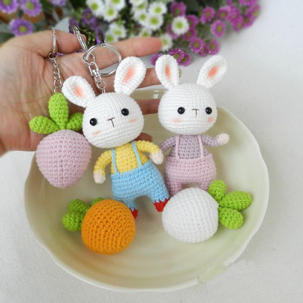 Wool Rabbit Keyring - Etsy
