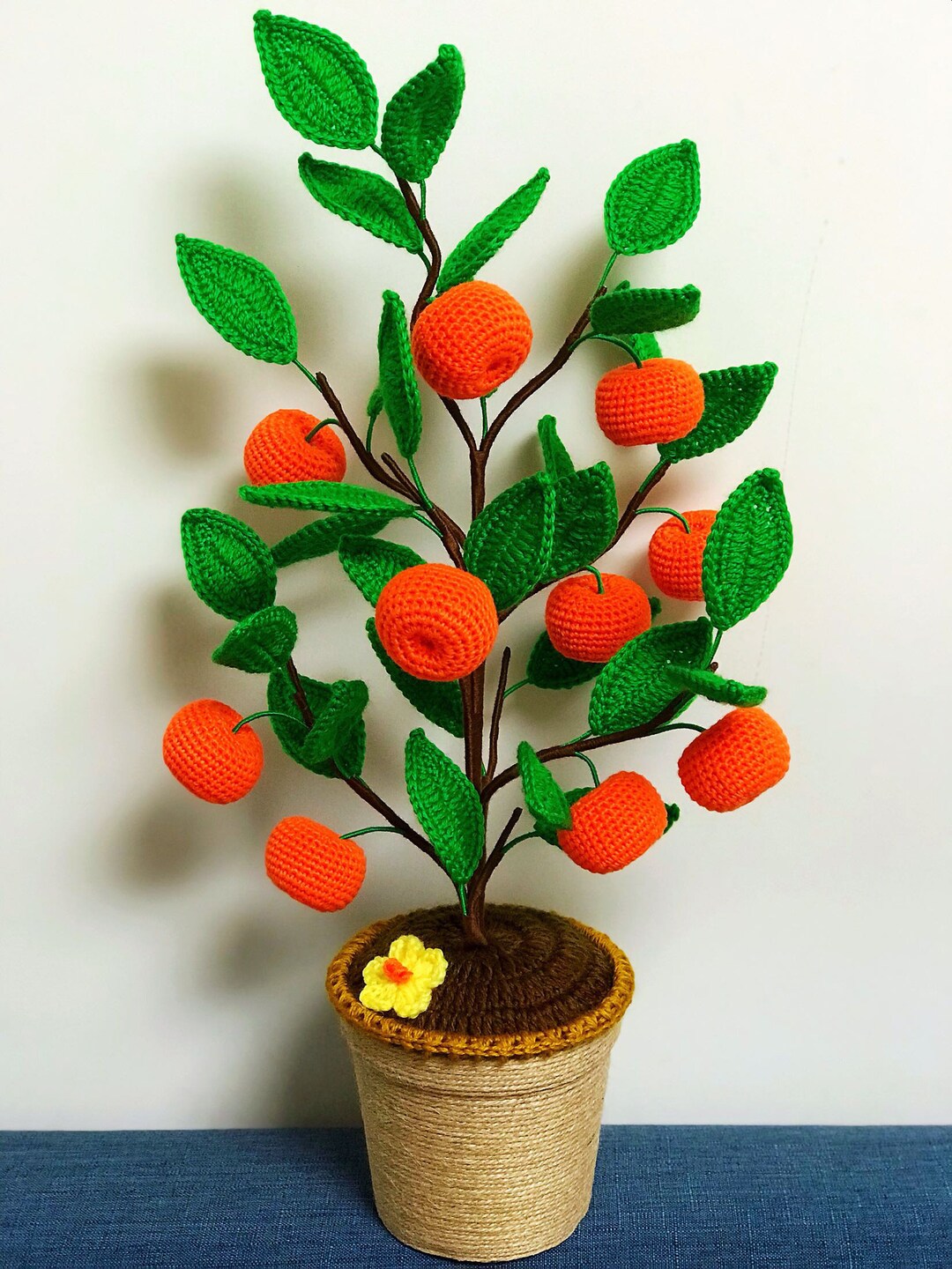 Handmade Crochet Orange Tree ,amigurumi Plush Craft Simulation Orange ...