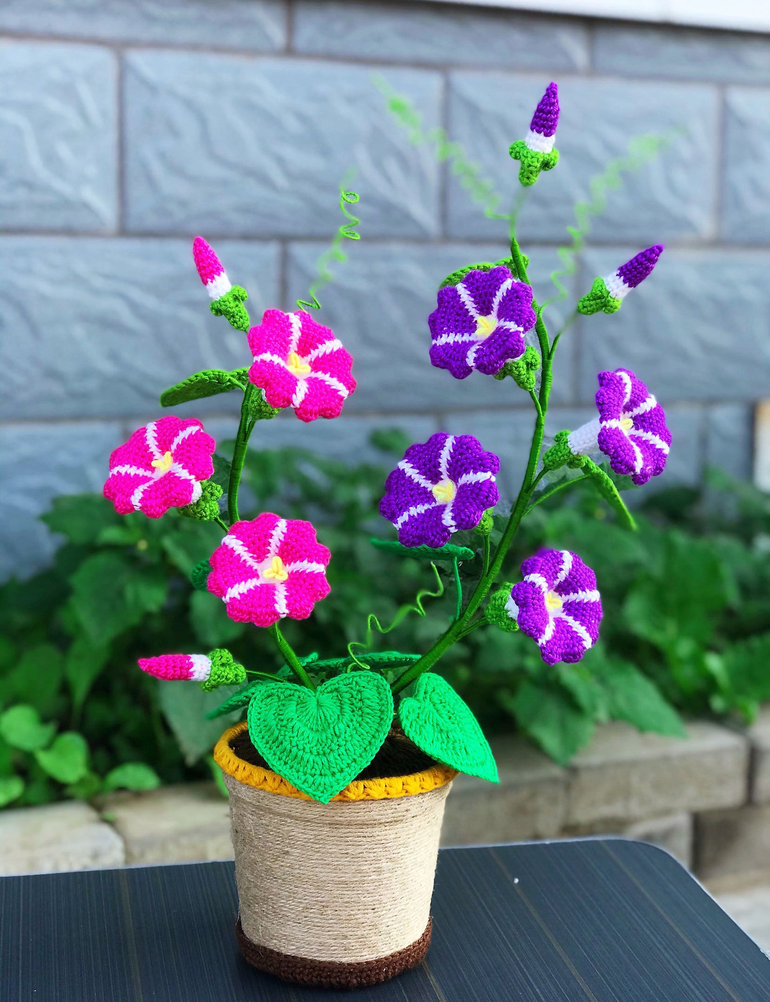 Handmade Crochet Amigurumi Plush Simulation Craft Pink Purple - Etsy