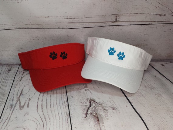 Embroidered Visor With 2 Dog Paw Prints Your Choice of Visor - Etsy