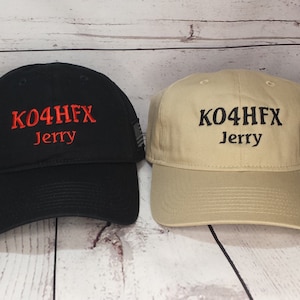 Embroidered Call Sign and Name Tactical Hat With American Flag on Side ...