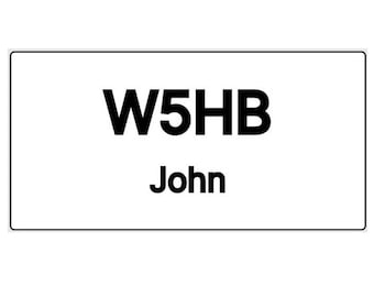 Ham Call Name Badge - Etsy