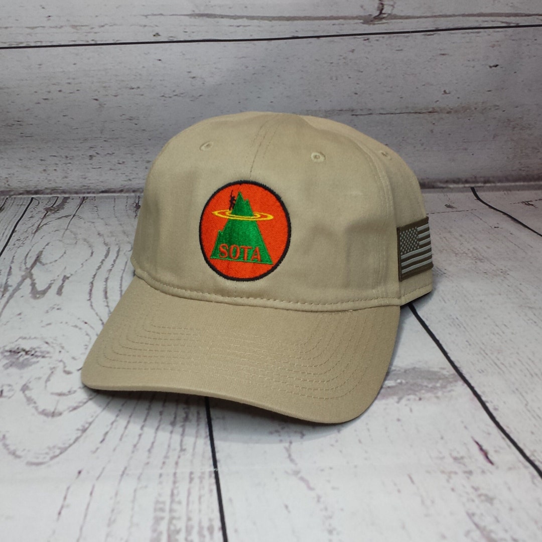 Embroidered SOTA Logo and Call Sign Tactical Hat With American Flag on ...