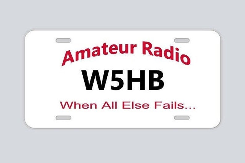License Plate with Amateur Radio Callsign / Amateur Radio | Etsy