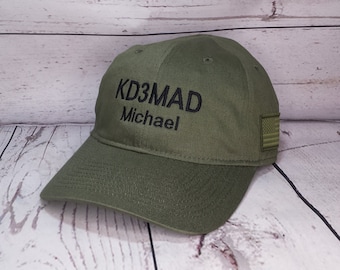 Embroidered Call Sign and Name With Towers Ham Radio Hat Fast ...