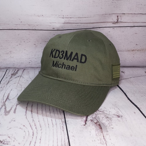 Embroidered Call Sign and Name Tactical Hat With American Flag - Etsy