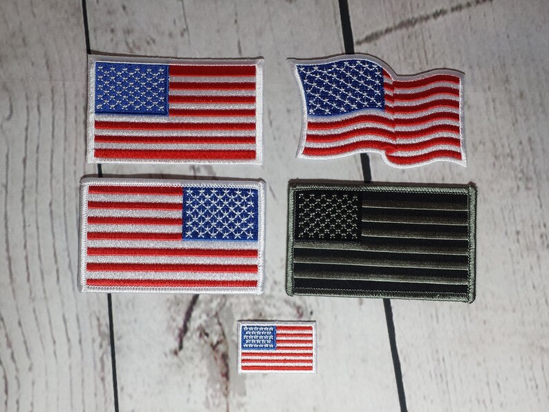 American Flag Embroidered Patch / USA Flag Patch / US Flag - Etsy