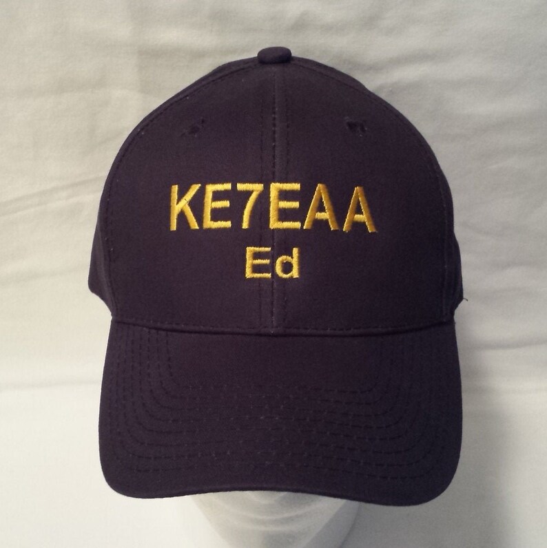 Embroidered Ham Radio Call Sign and Name Mesh Back Hat / | Etsy