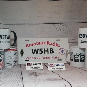 Amateur Radio Operator Name Badge With Callsign / Amateur Radio Custom ...