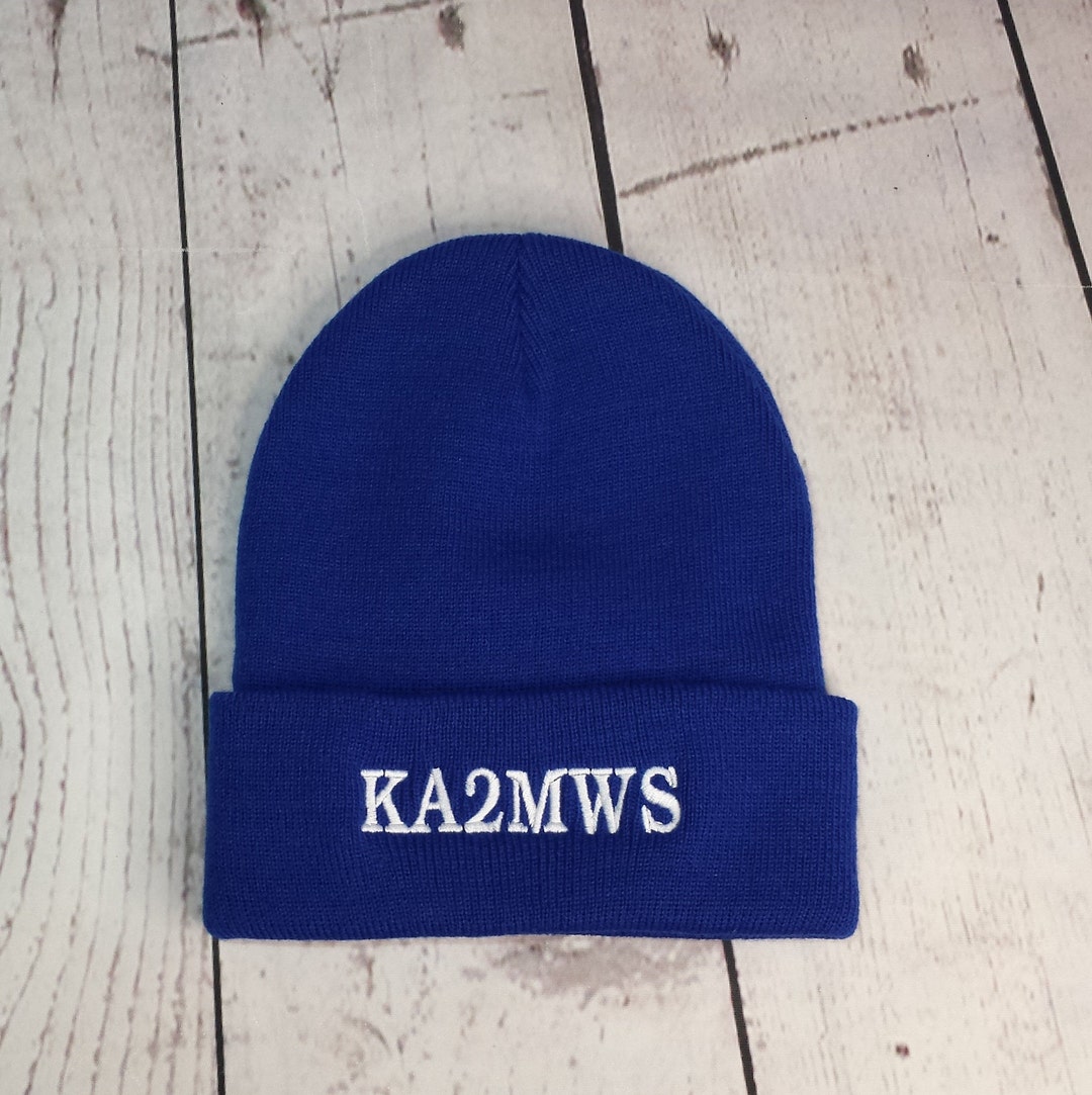 Embroidered Call Sign Beanie Hat / Custom Amateur Ham Radio Beanie Cap ...