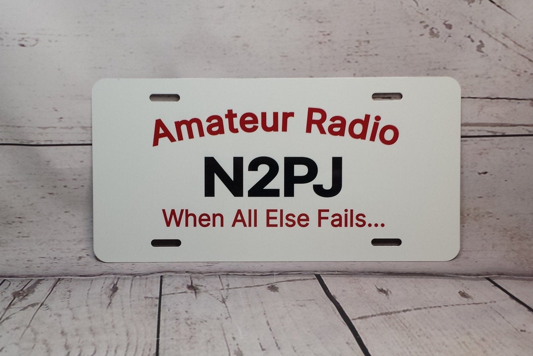 License Plate with Amateur Radio Callsign / Amateur Radio Custom Call ...