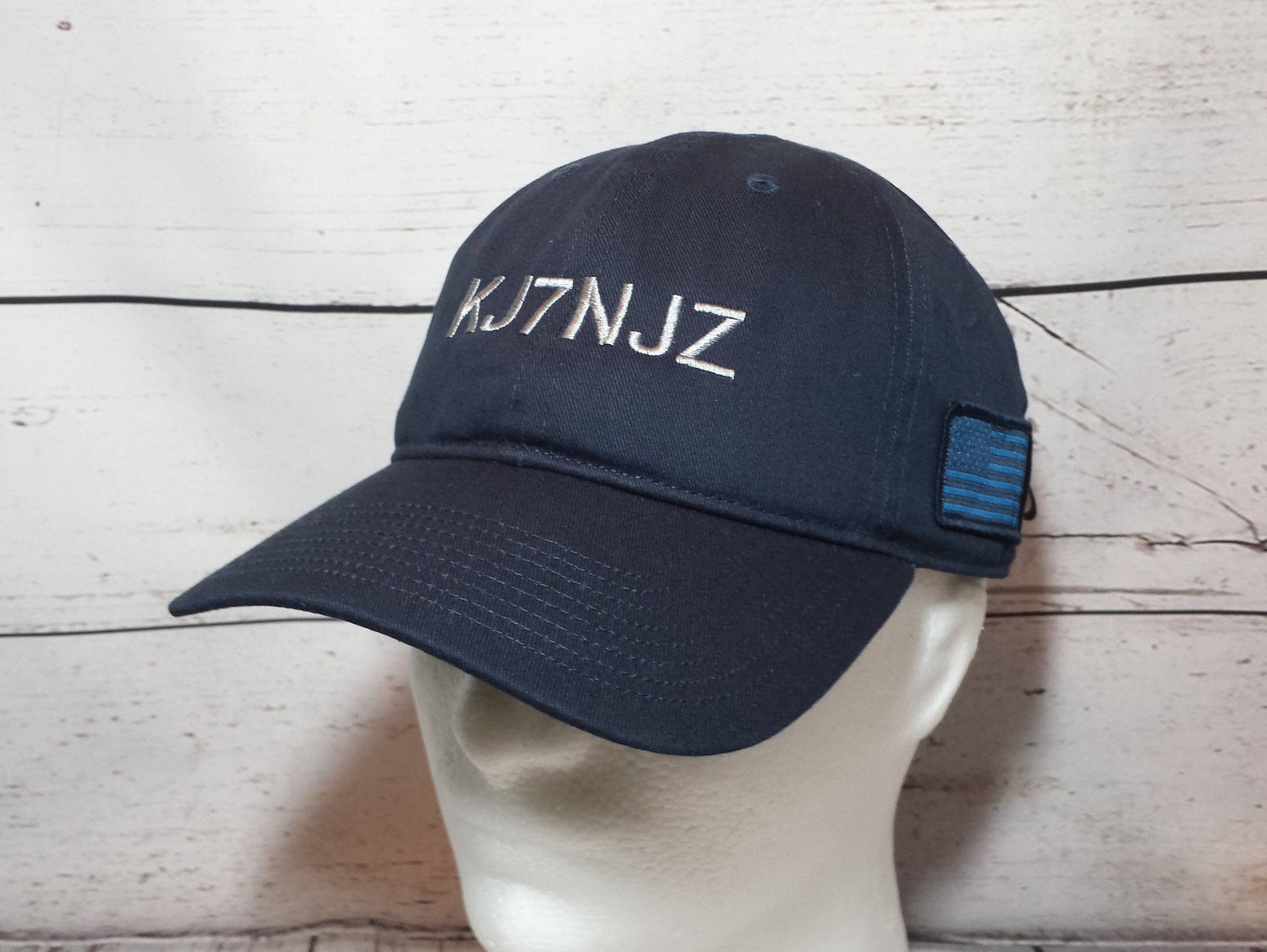 Embroidered Call Sign and Name Tactical Hat With American Flag on Side ...