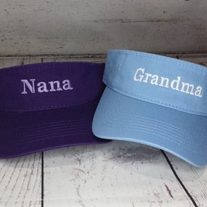 Custom Embroidered Visor With Your Text or Monogram Fast Turnaround ...