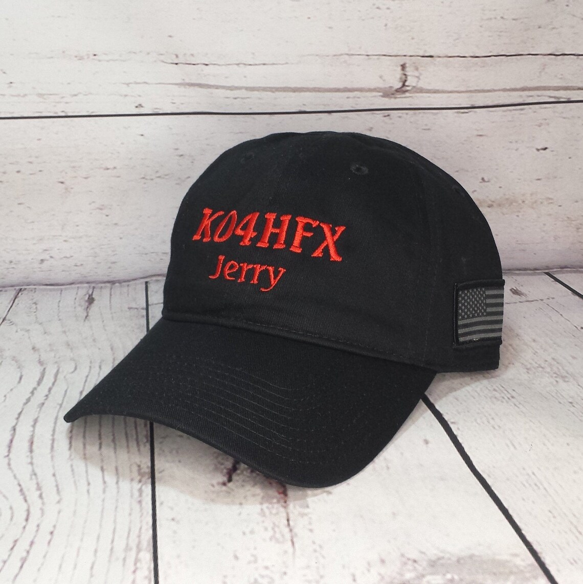 Embroidered Call Sign and Name Tactical Hat With American Flag | Etsy