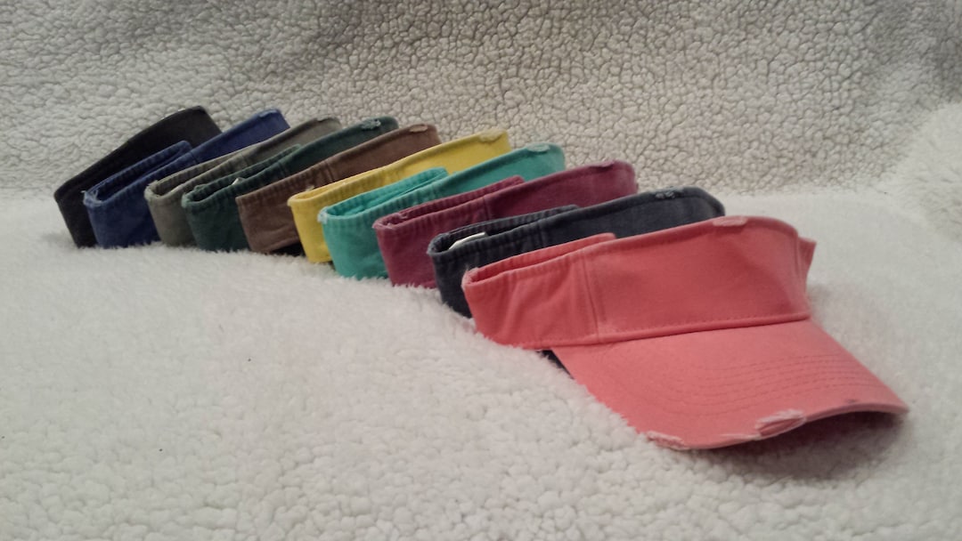 Embroidered Distressed Your Custom Text or Monogram Visor / Custom ...