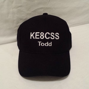 Embroidered Amateur Radio Call Sign Hat / Custom Callsign Ham Radio Cap ...