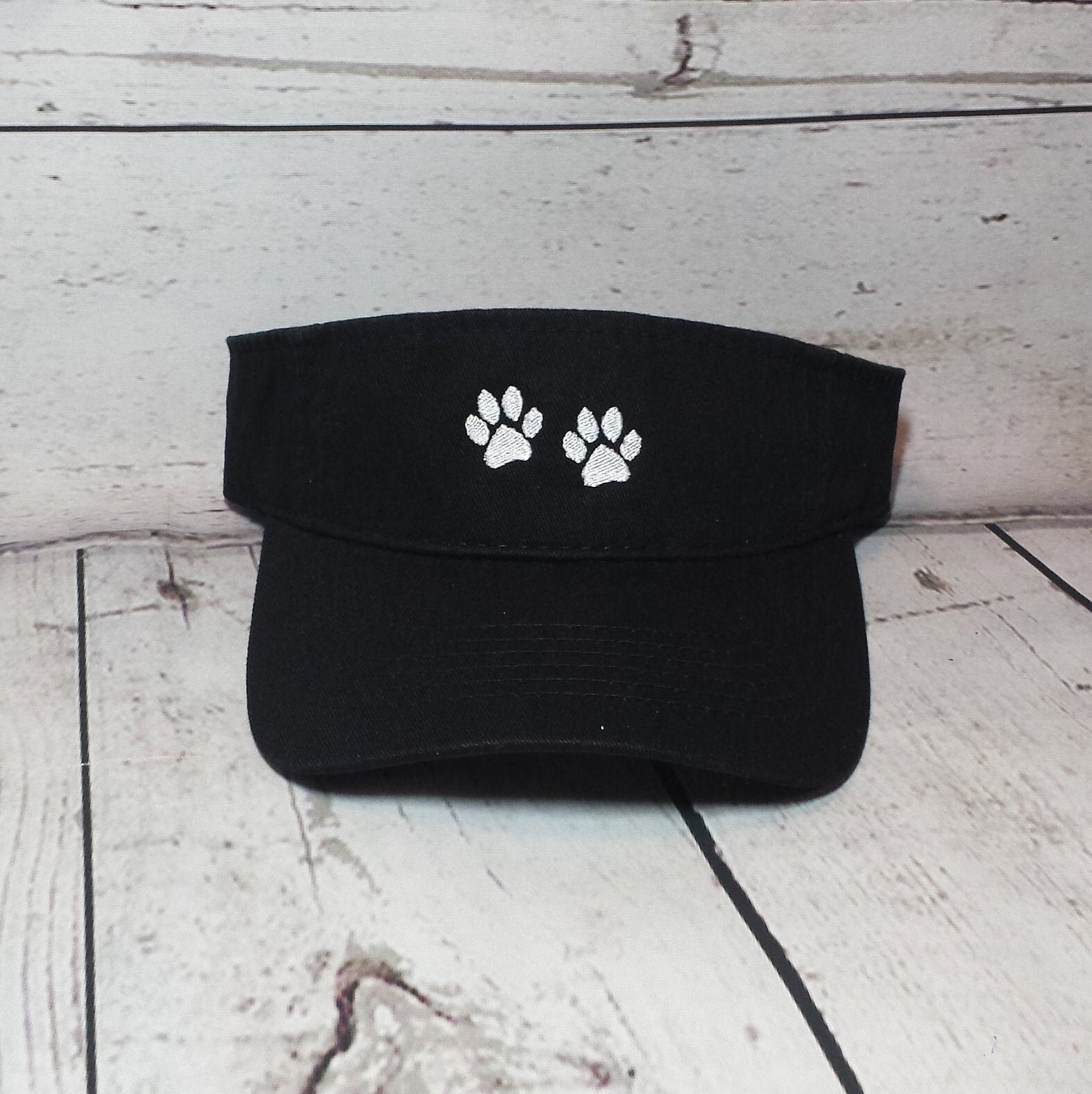 Embroidered Visor With 2 Dog Paw Prints Your Choice of Visor | Etsy