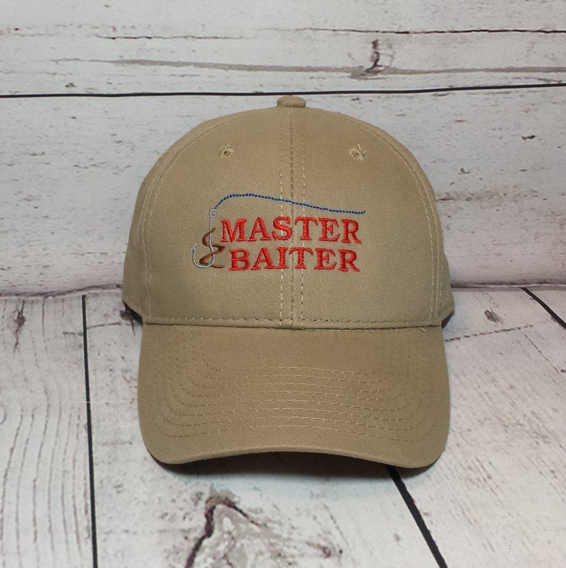 Custom Embroidered Master Baiter Fishing Hat / Adult Humor - Etsy