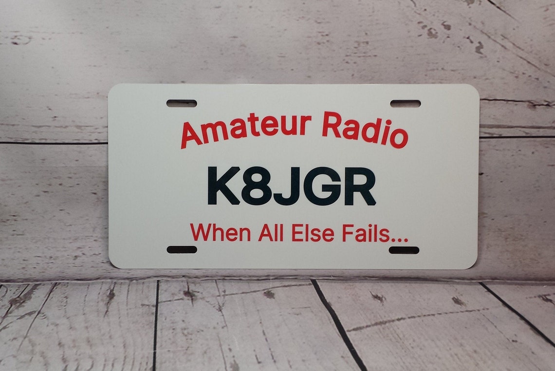 License Plate With Amateur Radio Callsign / Amateur Radio - Etsy