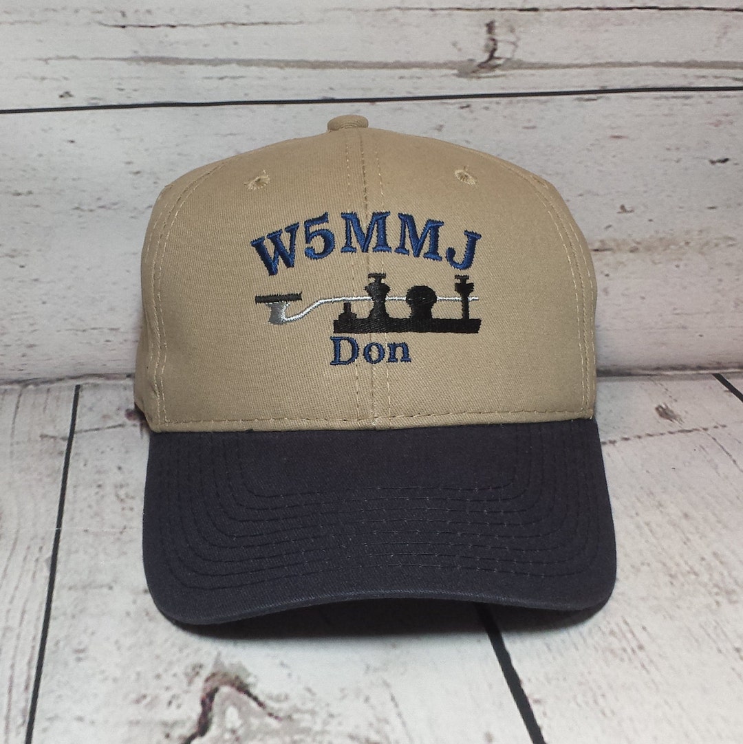 Embroidered Amateur Radio Call Sign Hat With CW Key and Name / Ham ...