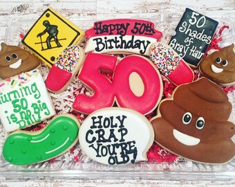 50th birthday cookie | Etsy