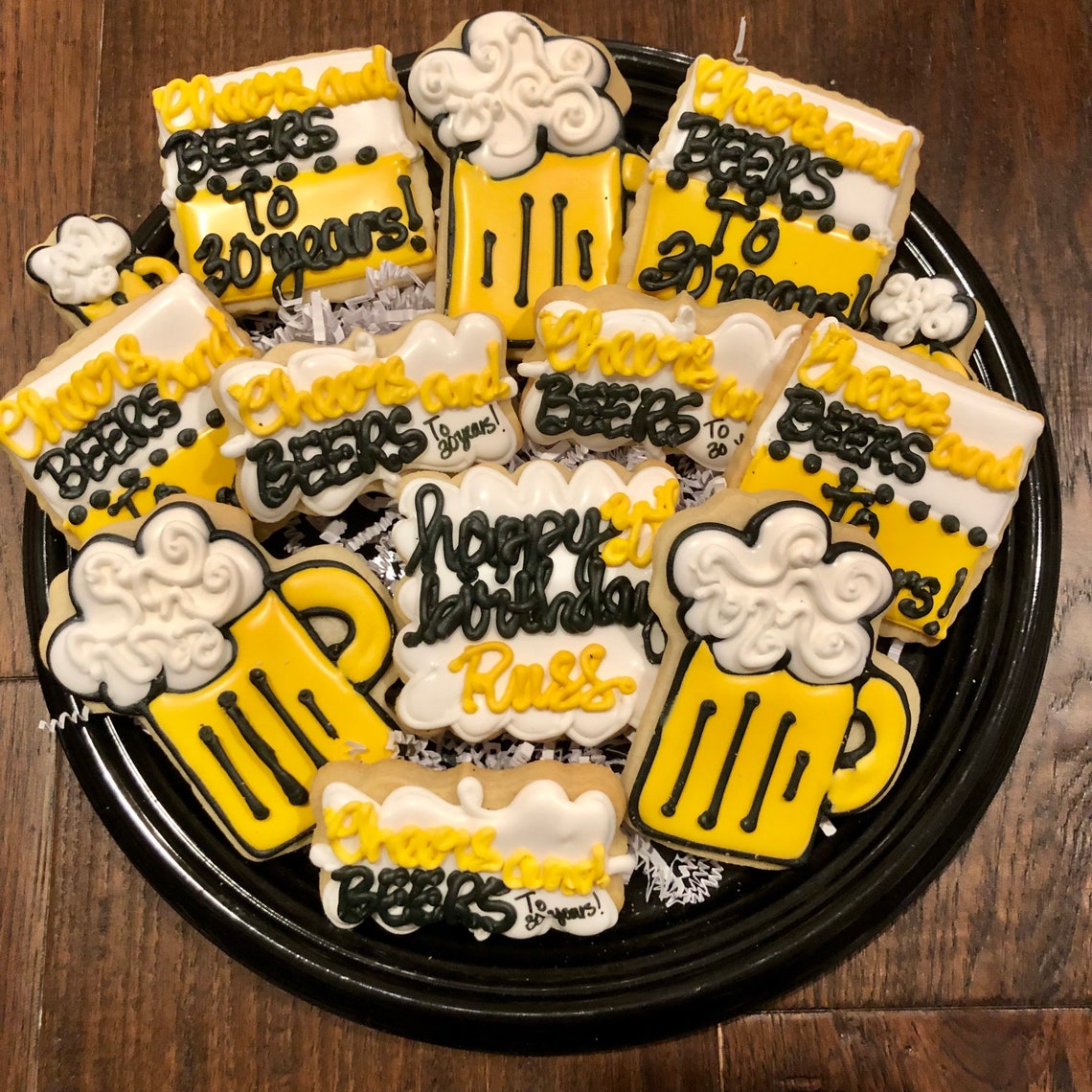 50th Birthday Beers and Cheers Birthday Sugar Cookies - Etsy