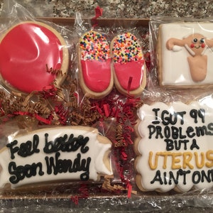 Get Well Sugar Cookies/ Surgery Gift / Knee Surgery Sugar Cookies ...