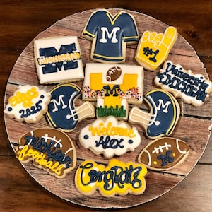 University of Michigan Sugar Cookies - Etsy