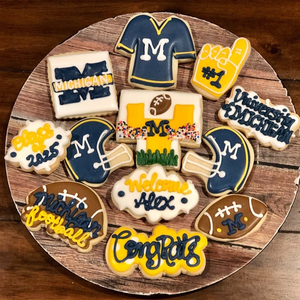 Michigan Wolverine Cookies - Etsy