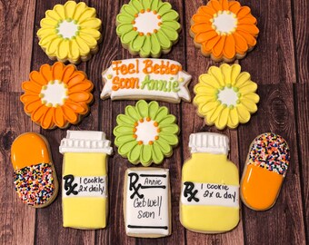 Get Well Sugar Cookies/ Surgery Gift / Knee Surgery Sugar | Etsy