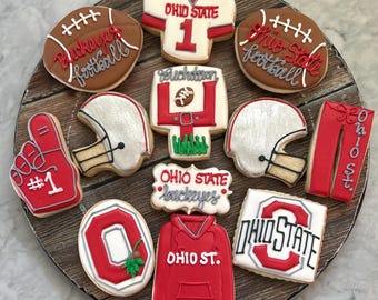 Ohio State University Cookies - Etsy