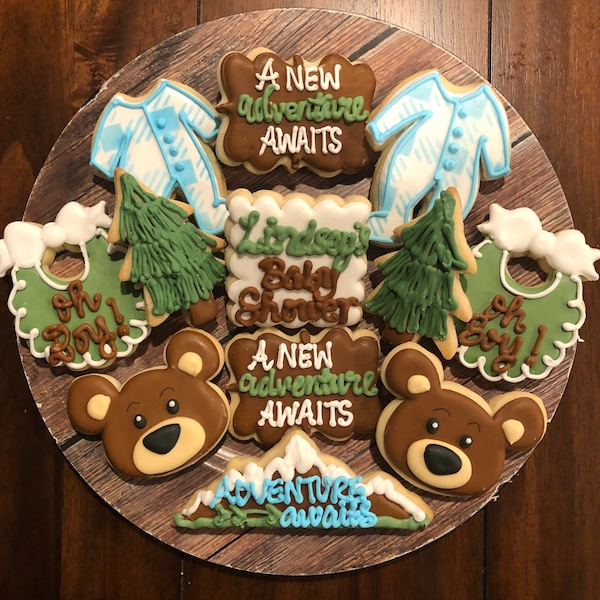 Woodland Cookies Baby Shower - Etsy