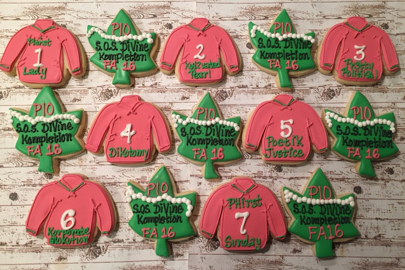 AKA Sorority Custom Sugar Cookies - Etsy